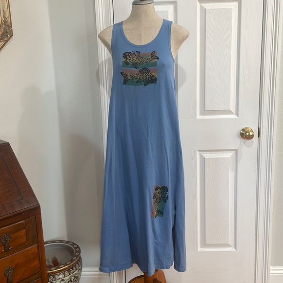 juli anne | Dresses | Vintage Juli Anne Maxi Dress Art To Wear Fish ...